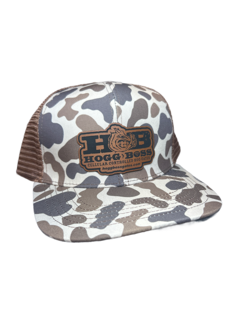Hogg Boss Camo/Dark Brown Hat - Hogg Boss Cellular Hog Traps